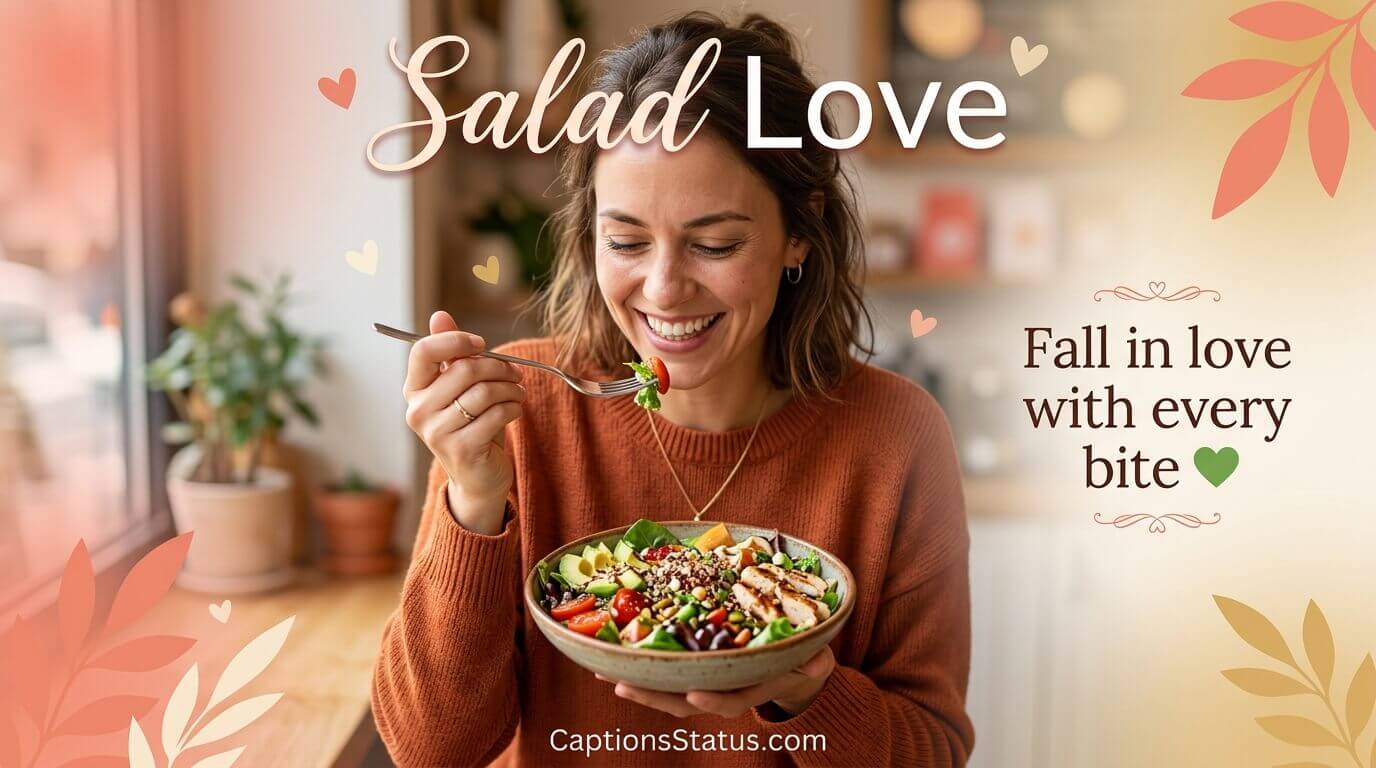 Salad Captions and Quotes for Your Healthy Food Post Feed - CaptionsStatus